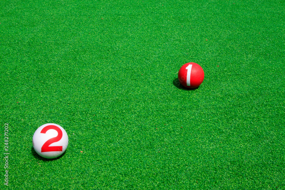 Chinese gate ball in color plastic playground Stock Photo | Adobe Stock
