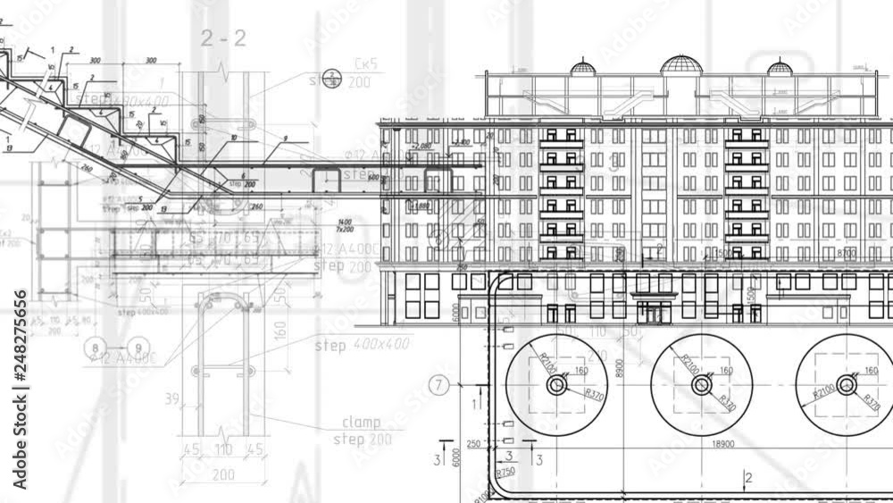 Stockvideo Construction Drawings Joints Schedules Schemes Estimate ...