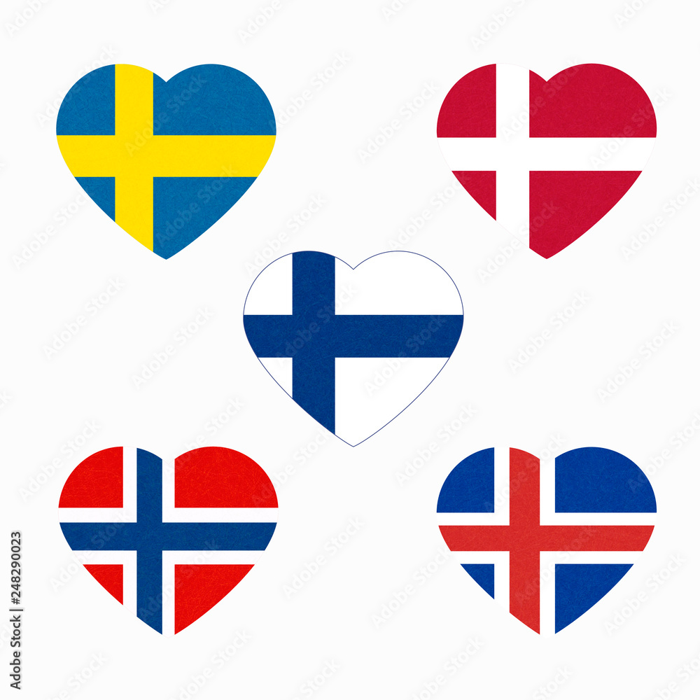 Scandinavian Countries Flags