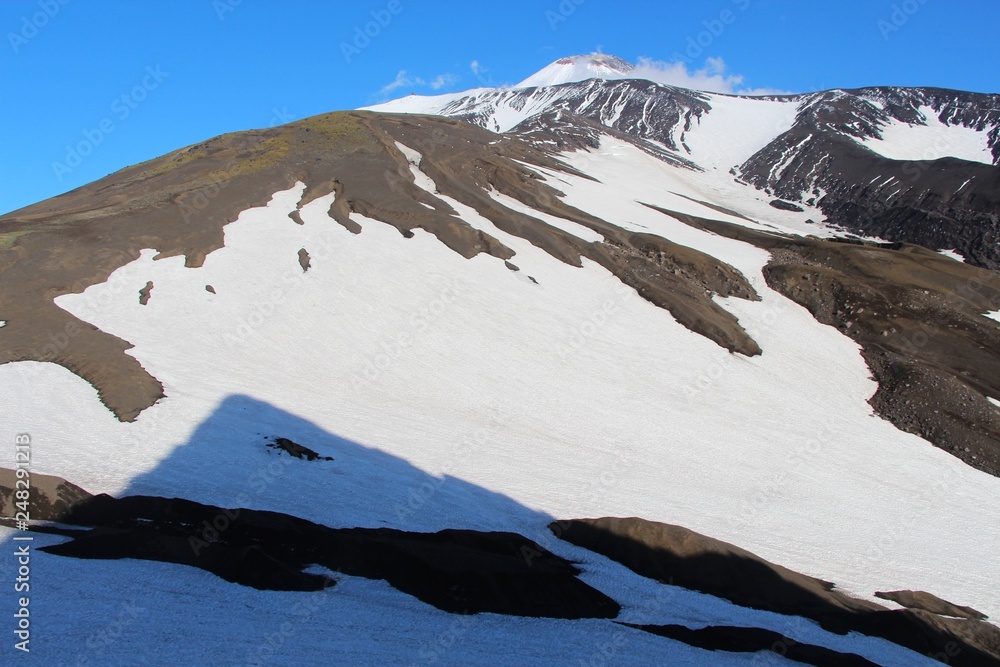 View of Avachinsky volcano. Avachinsky (also known as Avacha or Avacha ...