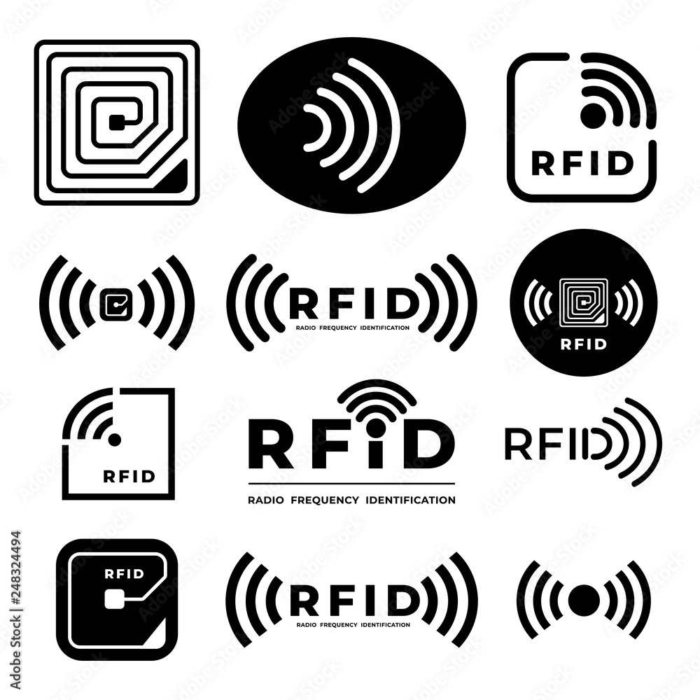 RFID Illustration Vector Stock Vector | Adobe Stock