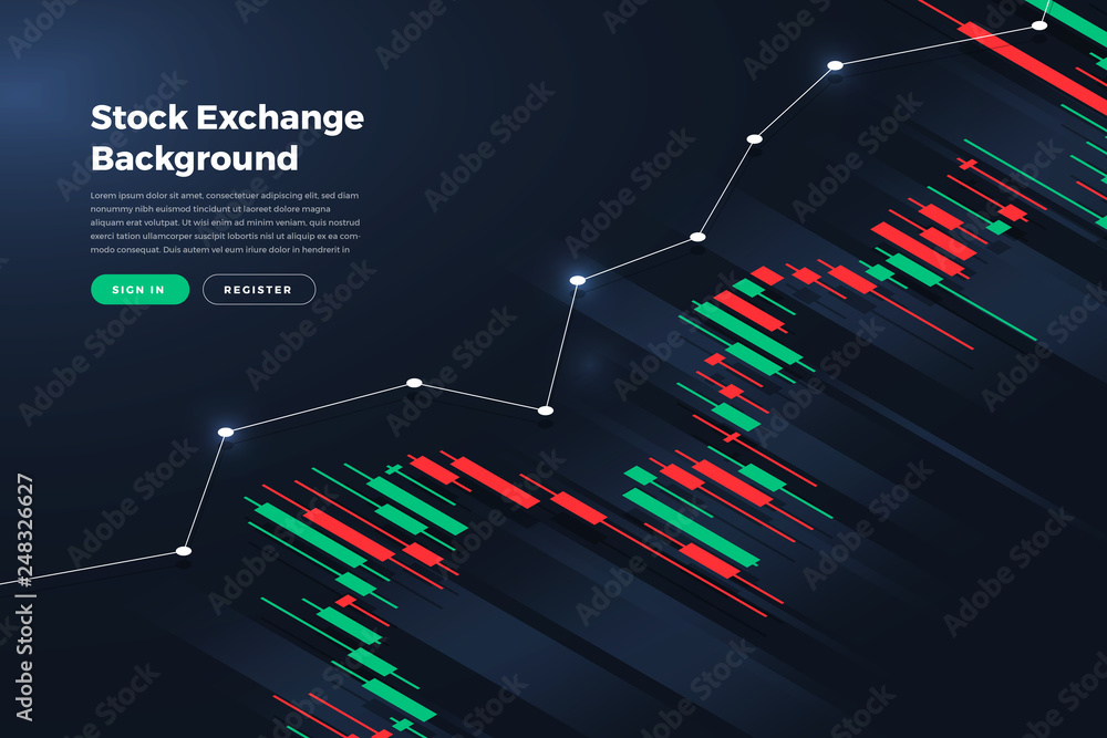 Stock exchange background Stock Vector | Adobe Stock