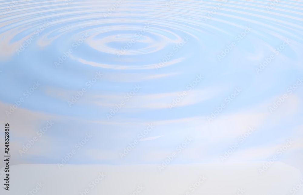 Water ripple effect. Perspective view Stock Illustration | Adobe Stock