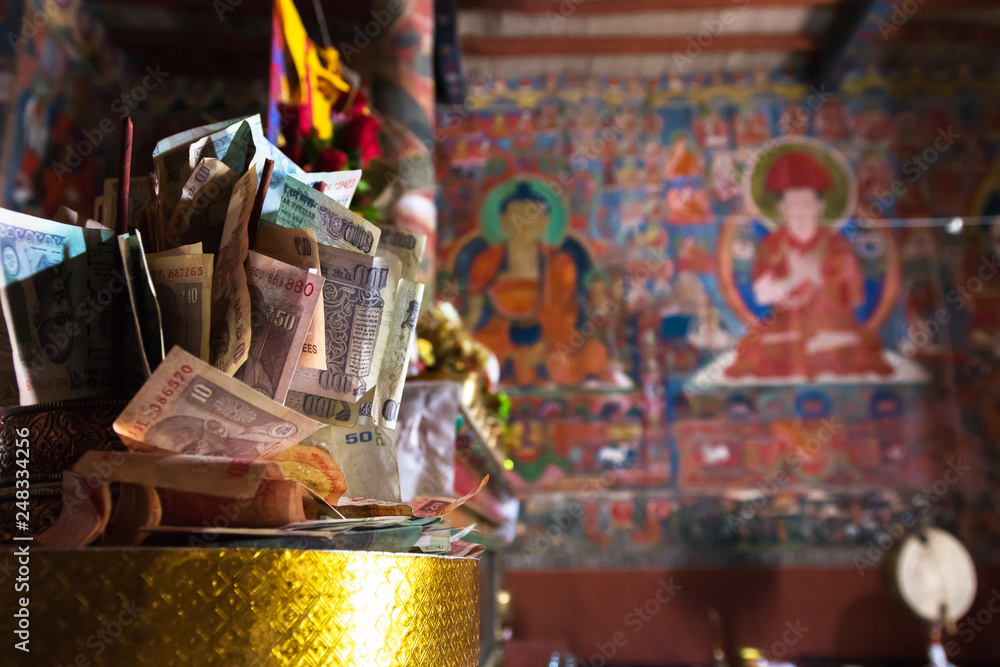 Inside of Basgo Gompa (Maitreya Temples) The mud-brick fortress of ...