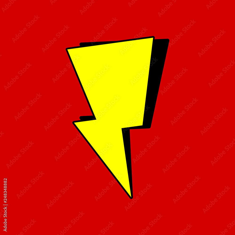 Cartoon Lightning. Flash Clip Art. Vector illustration. Stock Vector ...