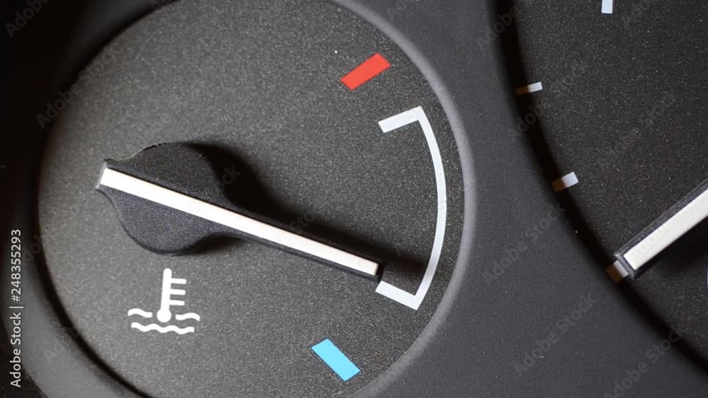 engine temperature indicator on the car dashboard.Motor temperature ...