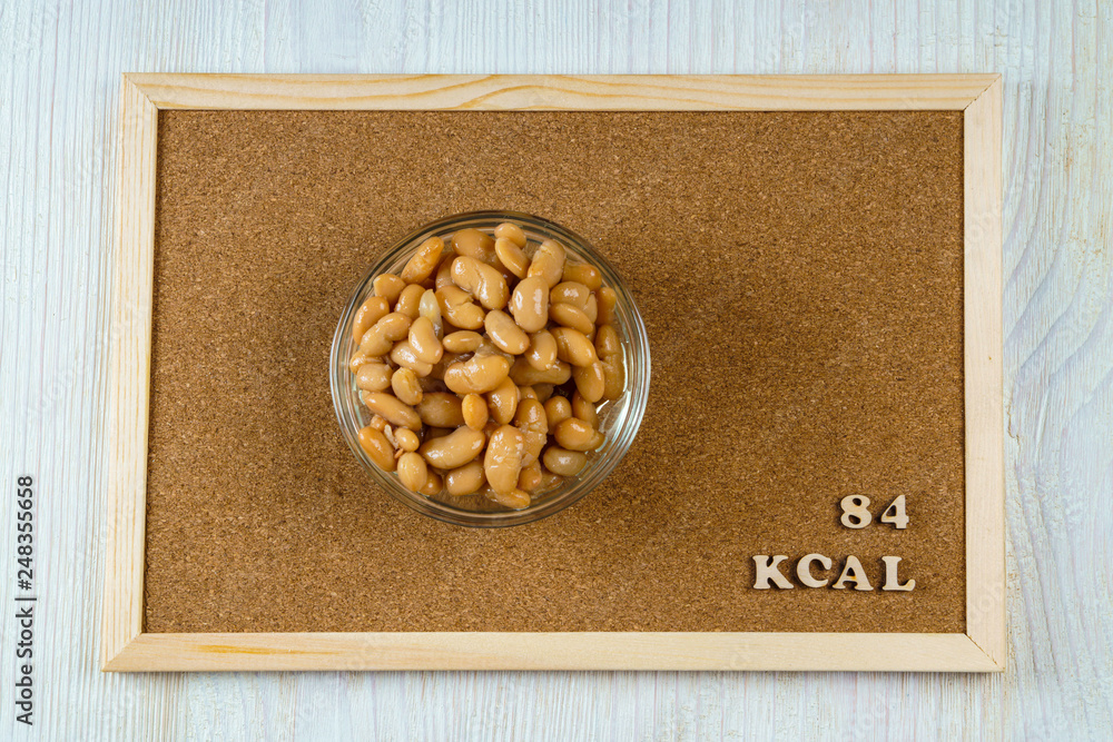 calorie foods white beans 81 kcal 100 grams diet Stock Photo | Adobe Stock