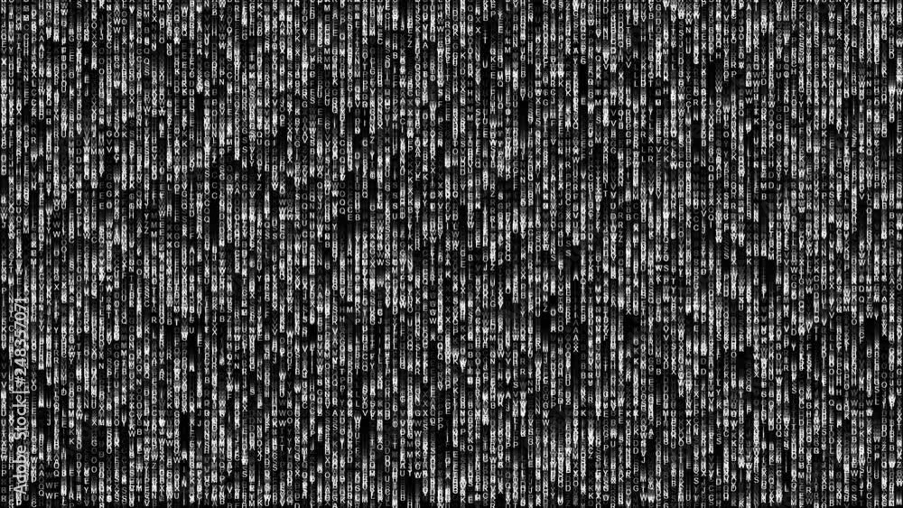 Motion background with streams of letters - matrix effect.MoMotion ...