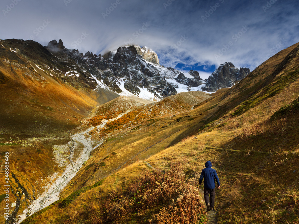 Foto de Most beautiful peak in Georgia - Mountain Ushba (Svaneti, Caucasus) do Stock | Adobe Stock