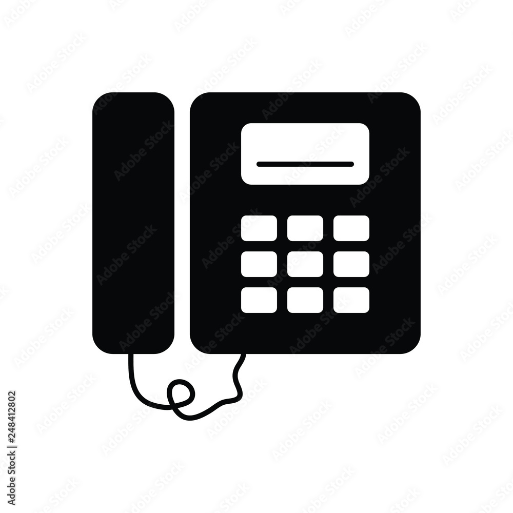 Black solid icon for pbx flat Stock Vector | Adobe Stock