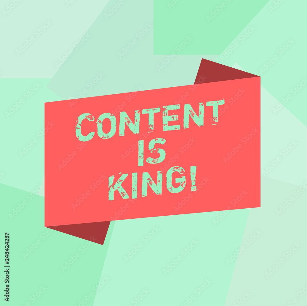 Conceptual hand writing showing Content Is King. Business photo text ...