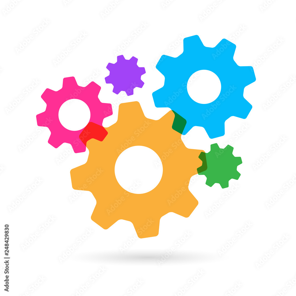 Vecteur Stock Picto engrenages | Adobe Stock