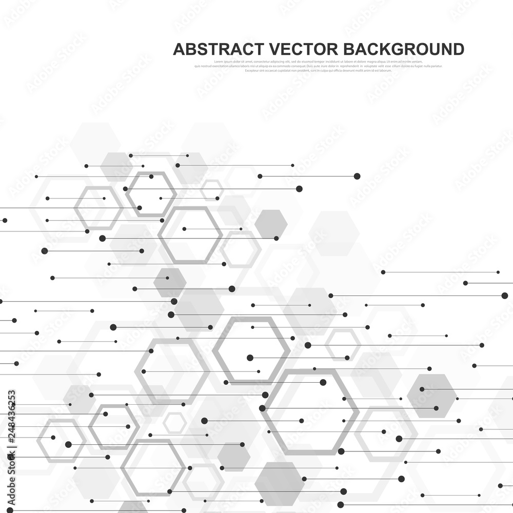 Networking connection concept abstract technology. Global network ...