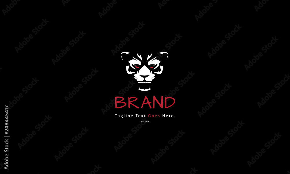 Rage beast animal red white vector logo image Stock Vector | Adobe Stock