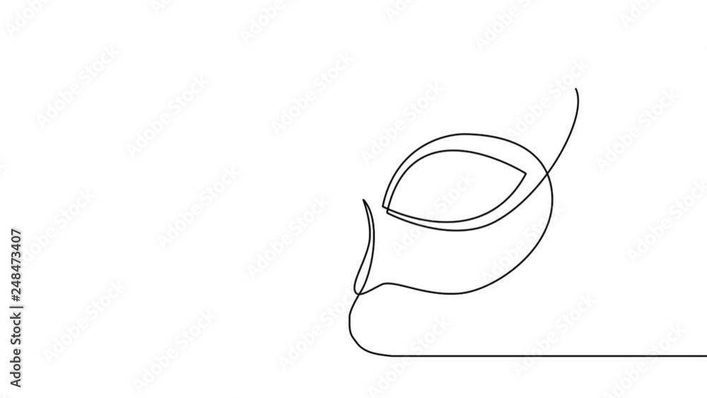 Self drawing simple animation of single continuous one line drawing ...