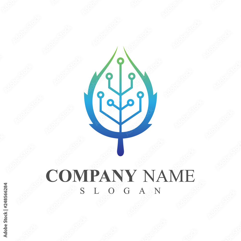 green technology logo,friendly tech logo Stock Vector | Adobe Stock