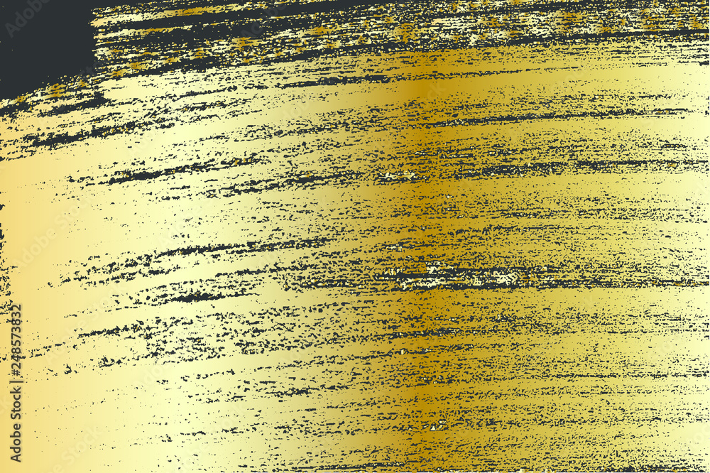 Grunge golden paint texture. Distress gold gradient background. Noise ...
