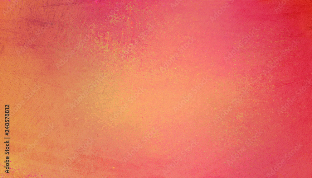 Hot pink background with warm orange grunge texture and paint spatter ...