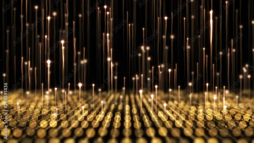 4K Abstract motion background animation shining particles stars sparks ...