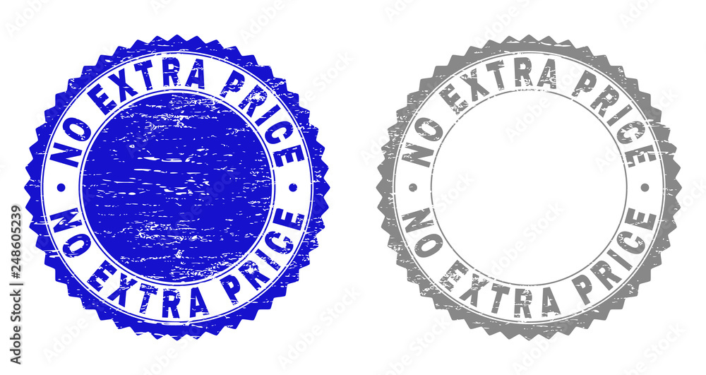 Grunge NO EXTRA PRICE stamp seals isolated on a white background ...
