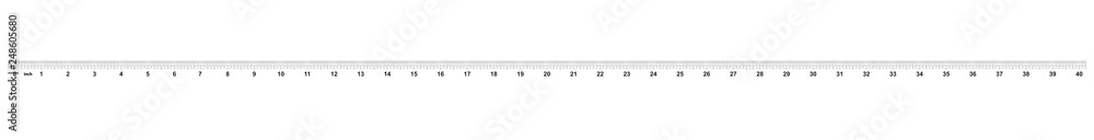 40 inch ruler. The price of division - 32 divisions by inch. Exact ...