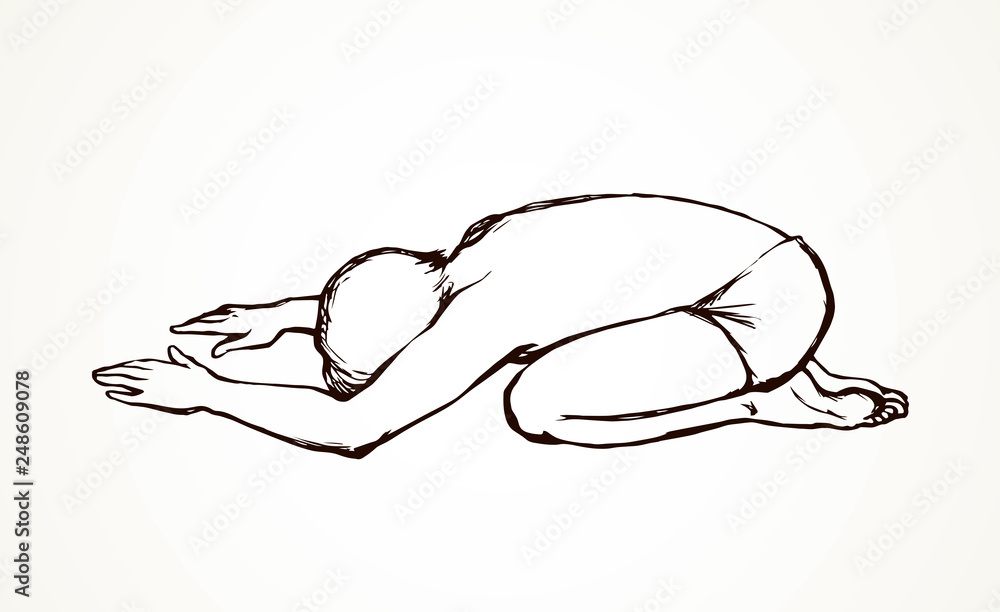 Praying hands. Vector drawing Stock Vector | Adobe Stock