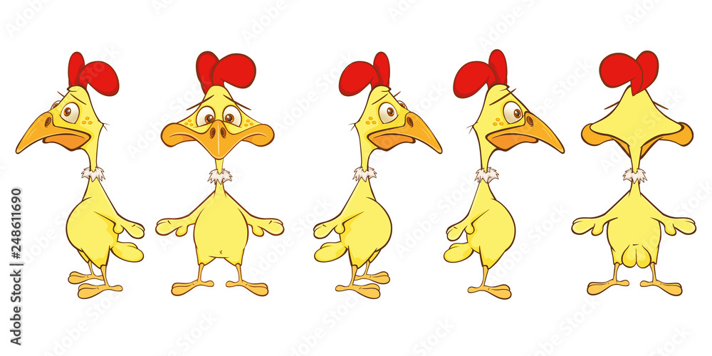 Vector Illustration of a Cute Cock Cartoon Character for you Design and ...