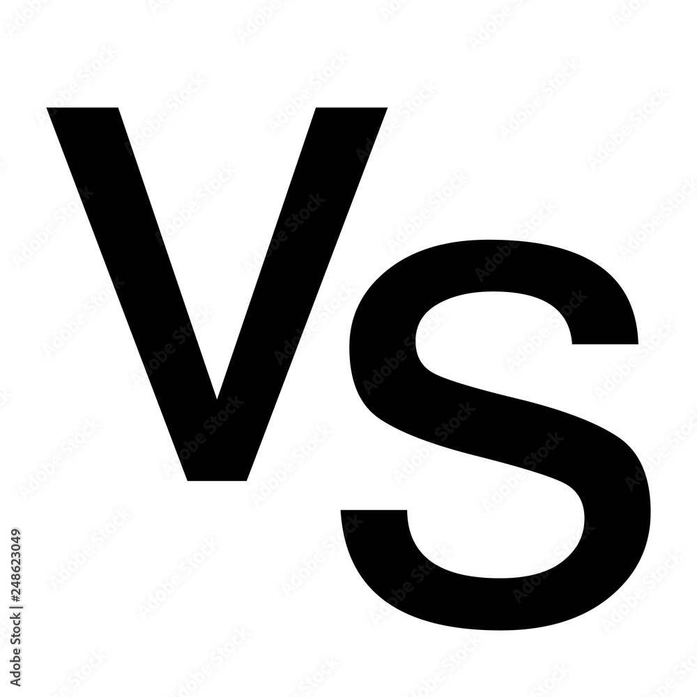 versus vs letters icon on white background. flat style. versus logo for ...