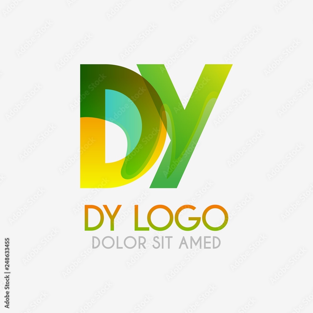 The DY logo with striking colors and gradations, modern and simple for ...