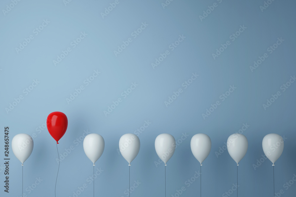 Stand out from the crowd concept with balloons Stock Illustration ...