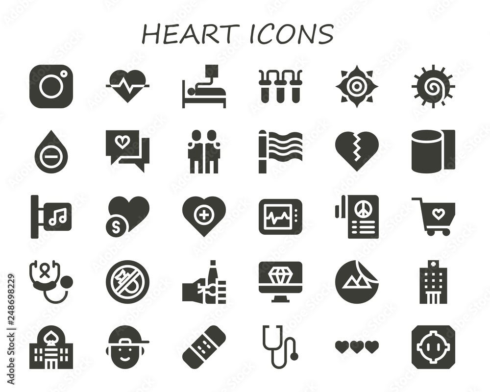 heart icon set Stock Photo | Adobe Stock