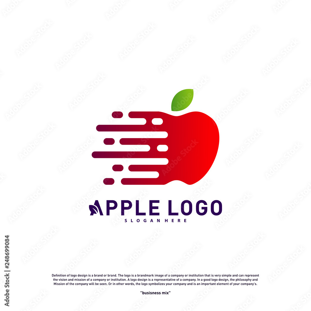 Tech Apple logo design concept. Fast Apple Creative Technology Logo ...
