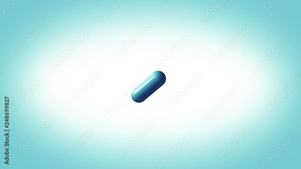 3d Pill Spinning Health And Medicine Background/ 4k animation of a 3d ...