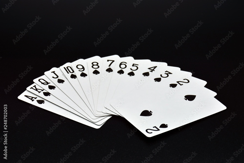 Foto de Cartas de picas de baraja de poker do Stock | Adobe Stock