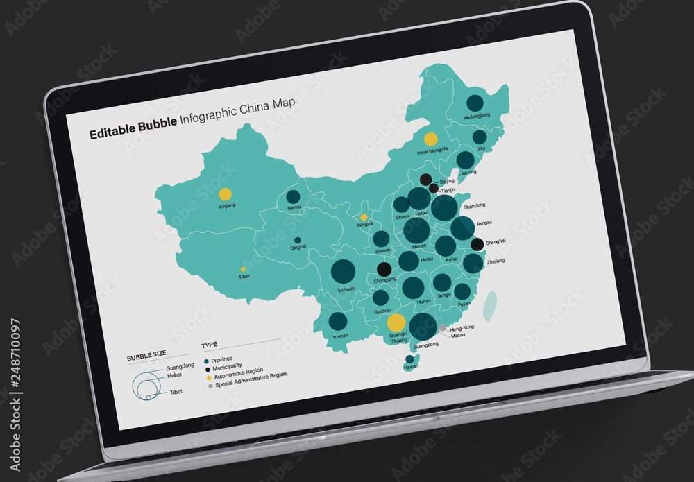 China Map Infographic Layout Stock Template | Adobe Stock