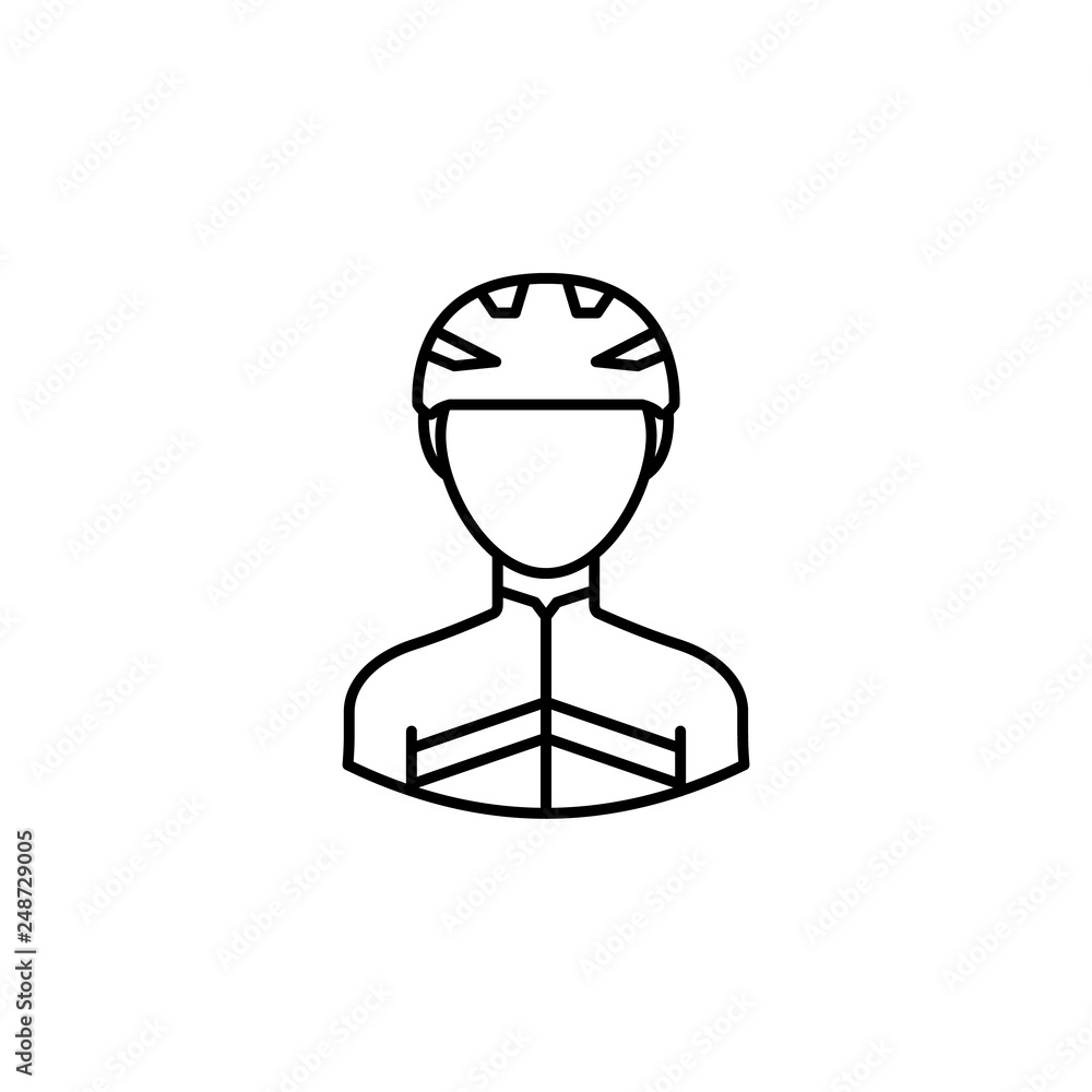 avatar cyclist outline icon. Signs and symbols can be used for web logo ...