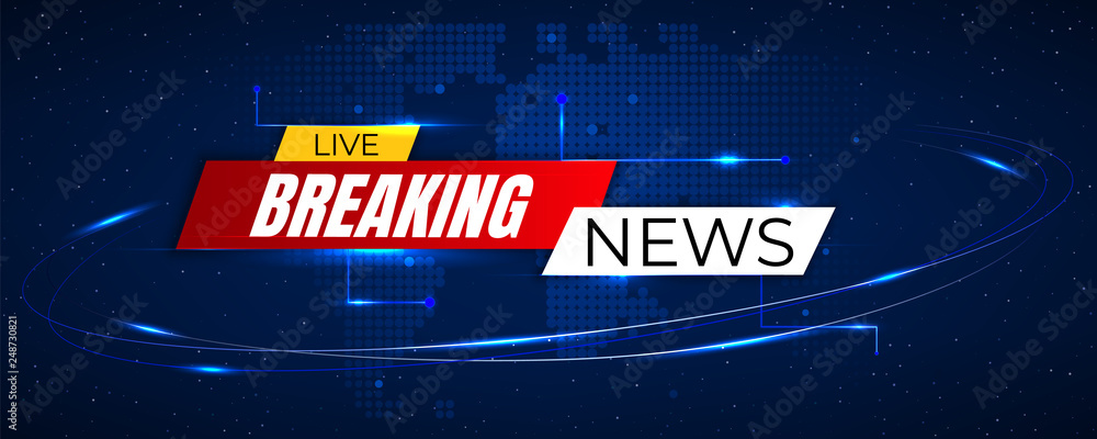 Breaking news background with graphic map Stock Vector | Adobe Stock
