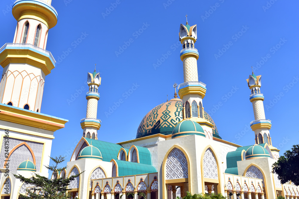 Islamic Center Mosque in Mataram, Lombok Island, Indonesia Stock Photo ...