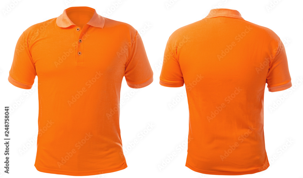 Orange Collared Shirt Design Template Stock Photo | Adobe Stock