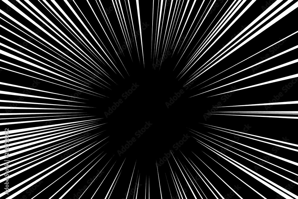 Concentration line. Effect line. 集中線、効果線 Stock Illustration | Adobe Stock