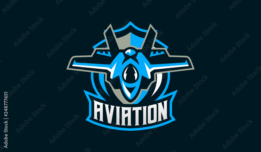 The emblem of a military aircraft. Aircraft logo. Military equipment ...