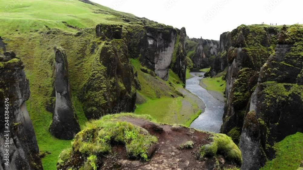 Flying through the Fja√∞r√°rglj√∫fur canyon (AKA Justin Bieber canyon ...