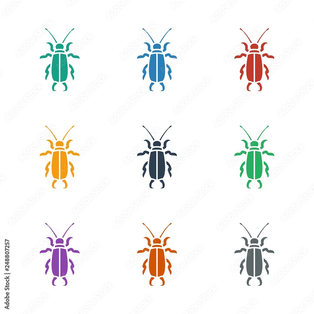 beetle icon white background Stock Vector | Adobe Stock