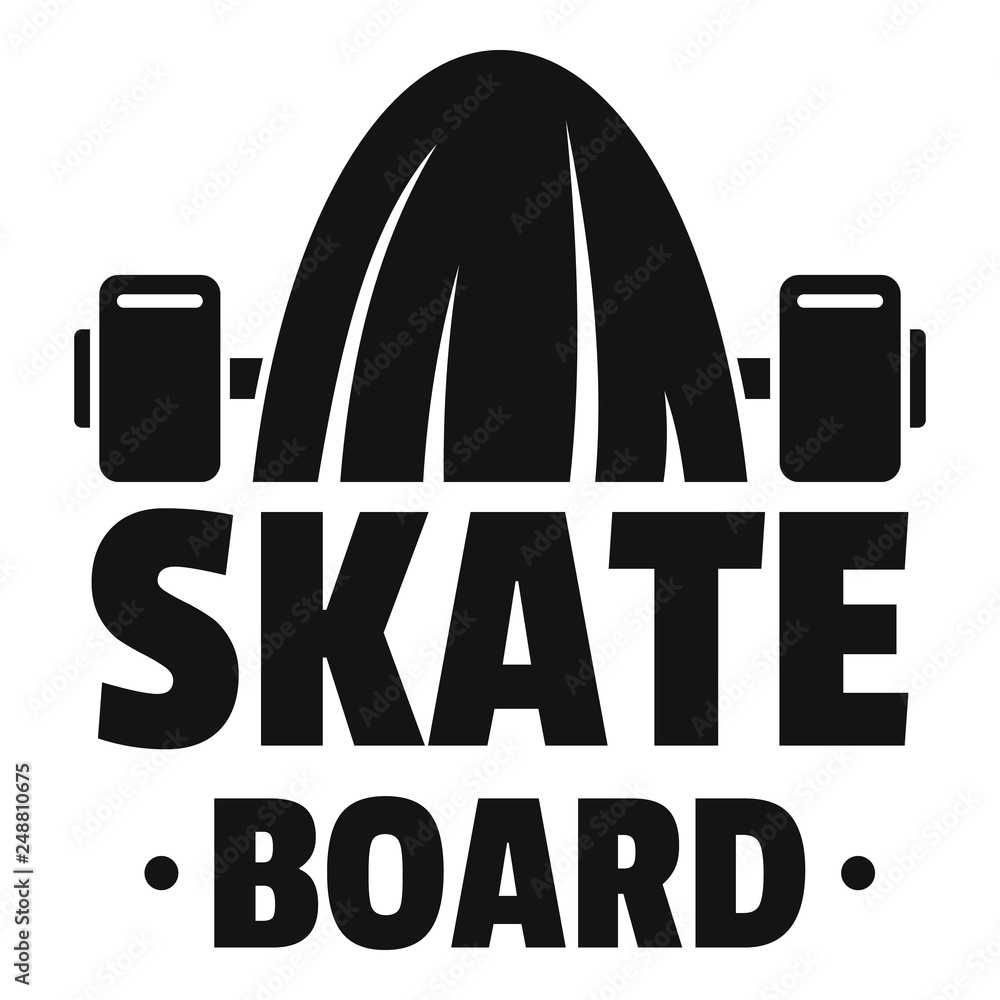 Modern skateboard logo. Simple illustration of modern skateboard vector ...