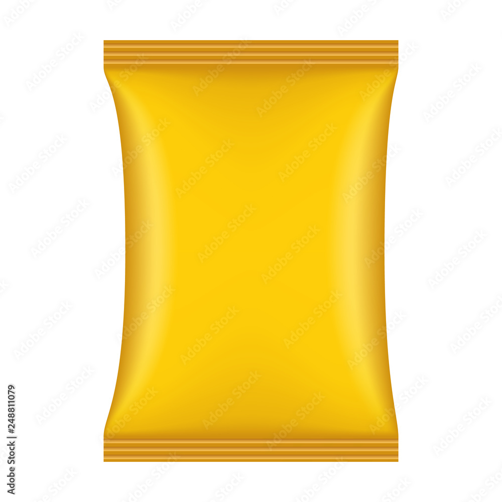 Chips package icon. Realistic illustration of chips package vector icon ...