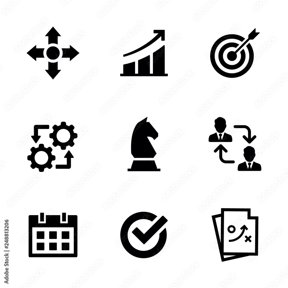 ACTION PLAN ICON SET Stock Vector | Adobe Stock