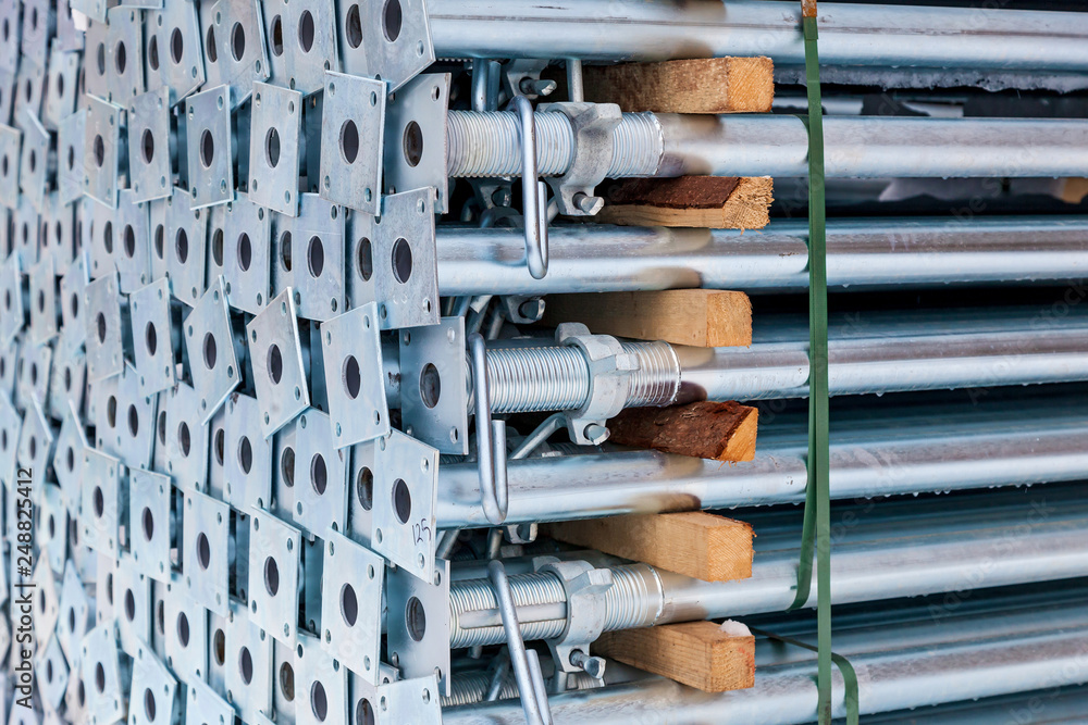 metal supports for construction formwork Stock Photo | Adobe Stock