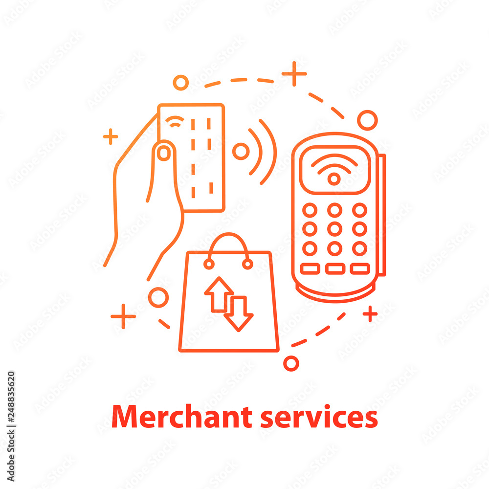 Merchant services concept icon Stock Vector | Adobe Stock