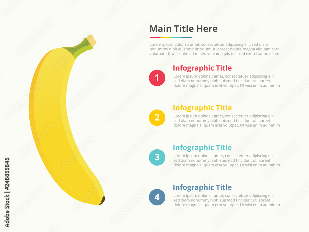 banana fruit infographics with some point title description for ...