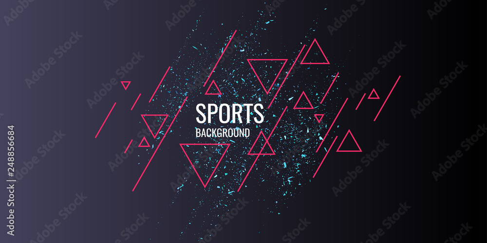 Abstract geometric background. Sports poster with the modern style ...
